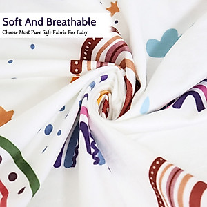 Floral Rainbow Crib Sheet Set