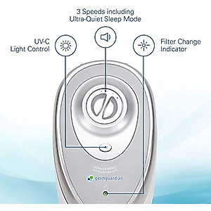 Germ Guardian HEPA Filter Air Purifier with UV Light Sanitizer with Guardian Technologies GermGuardian Air Purifier GENUINE Carbon Filter 4-Pack
