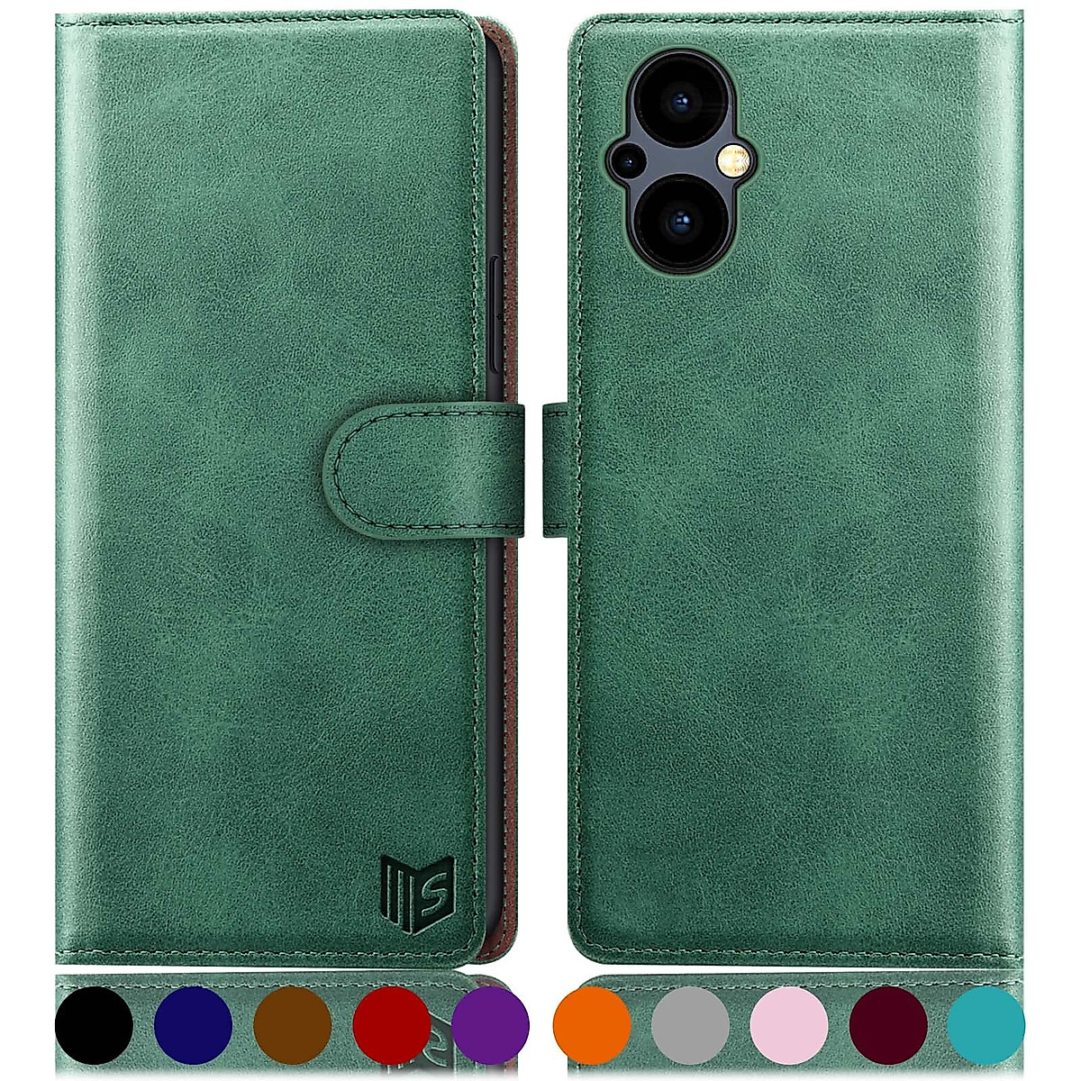SUANPOT for Oneplus Nord N20 5G Wallet case 【RFID Blocking】 Credit Card Holder, Flip Folio Book PU Leather Phone case Shockproof Cover Women Men for OnePlus Nord N20 5G case Sea Green