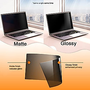 Mamol Laptop Privacy Screen 14 Inch Compatible with Lenovo/HP Envy/Dell/Acer/Asus/Thinkpad, 16:9 Aspect Removable Anti Glare Blue Light Privacy Screen Filter, Computer Monitor Security Shield 14 In