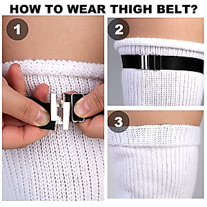 Neoviancia Women’s Garter Belts Plus Size, Adjustable High Elastic Garter Belt for Thick Thighs