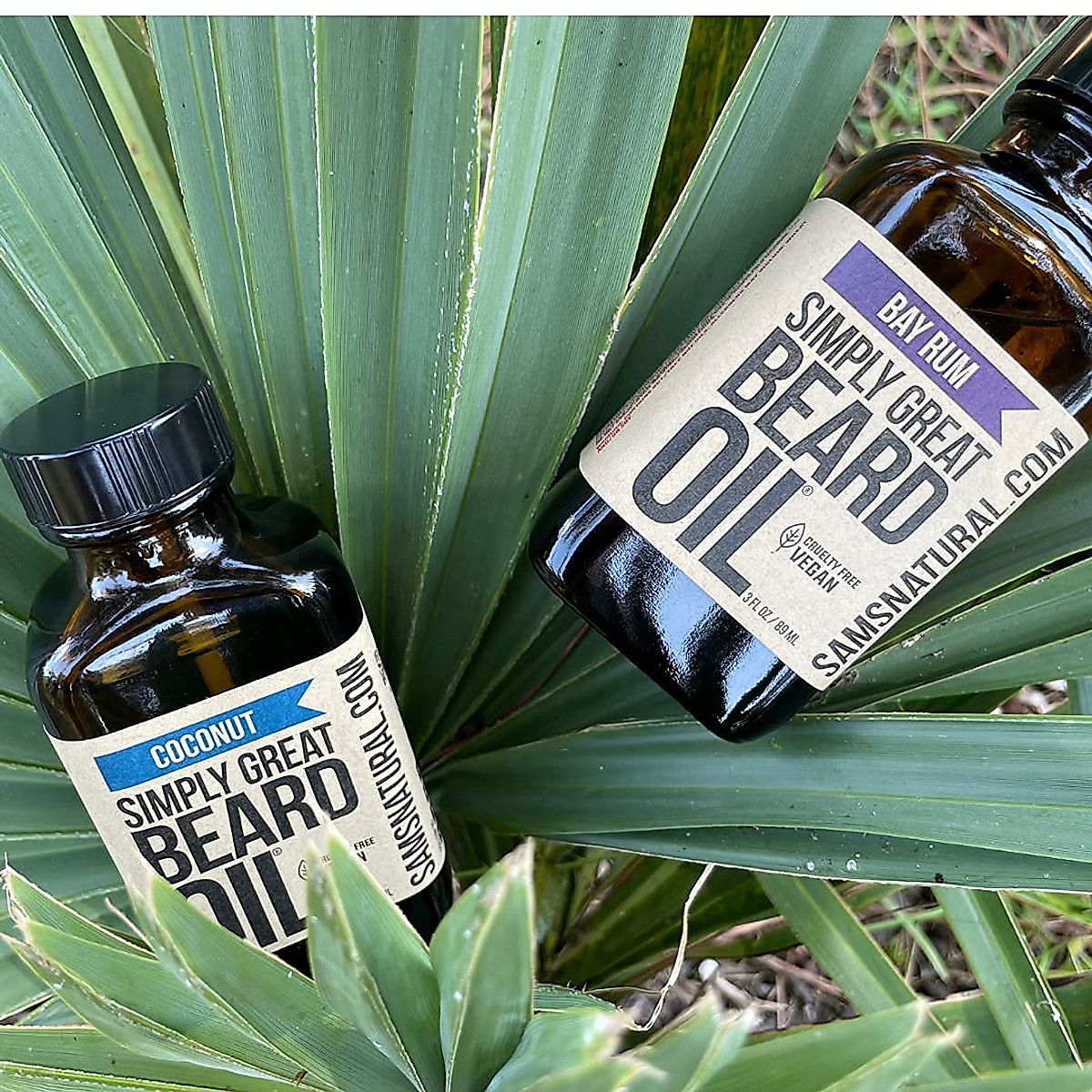 Simply Great Beard Oil - COCONUT Scented Beard Oil - Beard Conditioner 3 Oz Easy Applicator - Natural - Vegan and Cruelty Free Care for Beards - America's Favorite - Gifts for Men with Beards