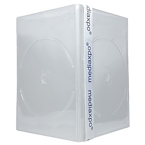 Mediaxpo 25 Slim Clear Double DVD Cases 7MM