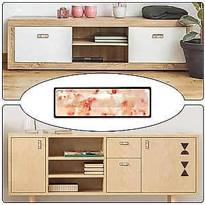 4 Pack 3.6In Double Holes Handles Pulls, Orange Tie-dye Decorative Kitchen Cabinet Dresser Drawer Closet Cupboard Door Handles Pulls for Home Bedroom Bathroom