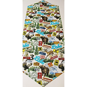 Mountain Adventures Tea Towels (Set of 2) Made in the USA Wildlife Outdoor Theme Cabin RV Print