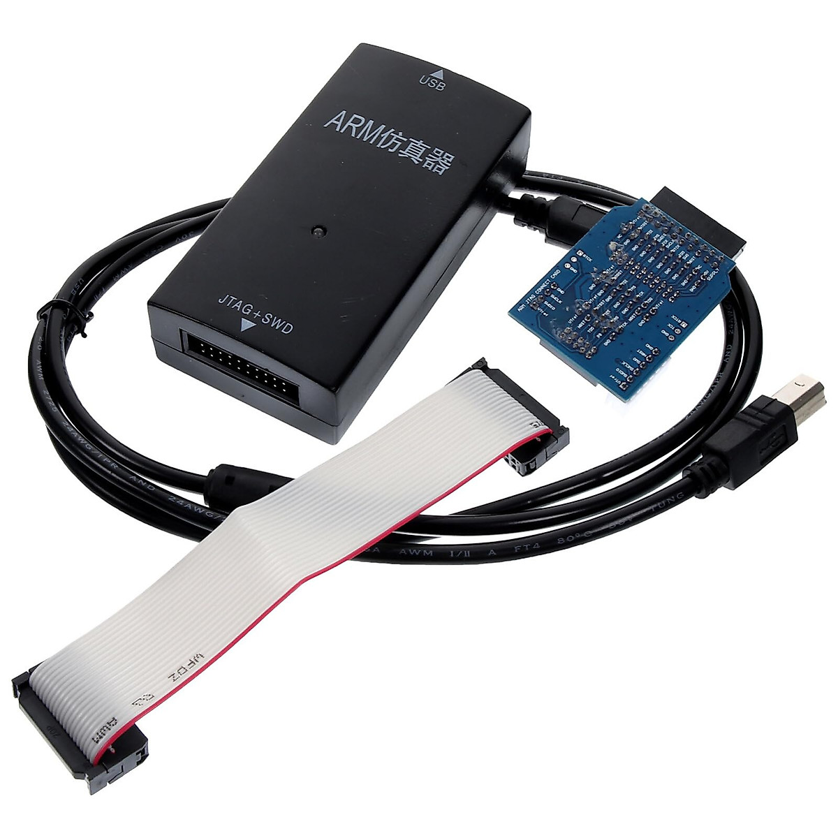 Scicalife USB JTAG Emulator Debugger Programmer V9 ARM Emulator High-Speed Download Black Adapter Board