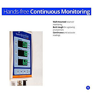 Bluelab MONGUA Guardian Monitor for pH, Temperature, and Conductivity (TDS) Measurements in Water with Easy Calibration, 3 in 1 Digital Nutrient Meter for Hydroponic System and Indoor Plant Grow White