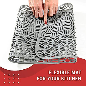 Extra Large Sink Protectors For Kitchen Sink - 25x13 Silicone Mat - Non-Slip Kitchen Mat - Kitchen Sink Accessories for Farmhouse Sink - Heat-Resistant Silicone Sink Mat