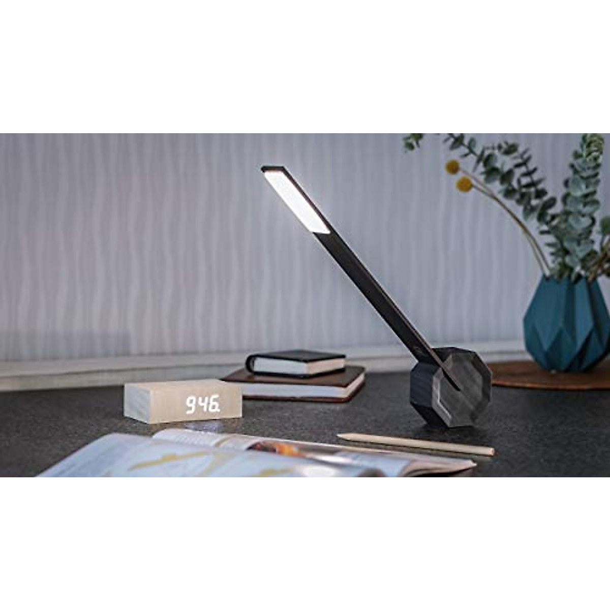 Gingko Octagon One Rechargeable Modern LED Desk Lamp Touch Sensitive Black