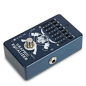 Caline Guitar Effects Pedal EQ 6-Band Graphic Equalizer Distortions Pedal Metal True Bypass CP-71