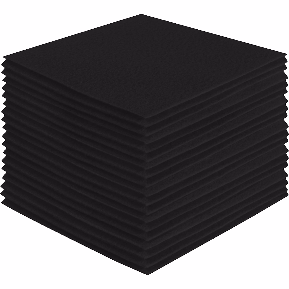 FabricLA Acrylic Felt Sheets for Crafts - Soft Precut 4" X 4" Inches (10cm X 10cm) Felt Squares - Use Felt Fabric Craft Sheets for DIY, Hobby, Costume, and Decoration - Black, 42 Pieces