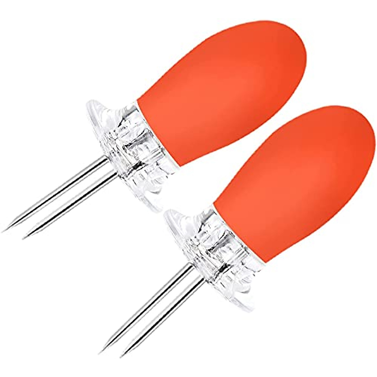 AUGSUN 10Pcs/5 Pairs Corn Holders, Stainless Steel Corn on The Cob BBQ Fork Skewers for Home Cooking Parties Camping