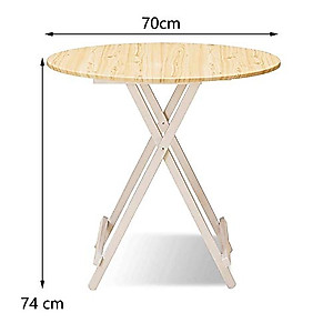 LIUZH Small Table Picnic Table and Chairs Small Table Portable Table Conference Table Folding Office Outdoor Round (Color : E)