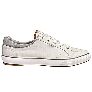 Keds Center 2 Lace Up, Sneaker Womens, Grey Stripe Canvas , 7 Medium