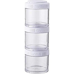 BlenderBottle GO STAK Blender Bottle, 100cc 3-Pak, White