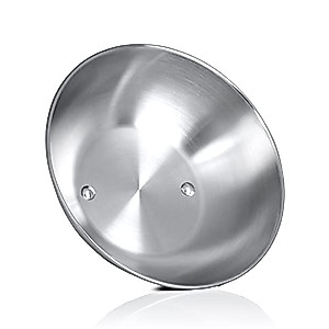 9 Inch Grill Dome Cover, BBQ Grill Accessory Melts Cheese, Cooks Burgers Faster and Prevents Splatter, for Indoor or Outdoor Use, Stainless Steel with Wire Handle