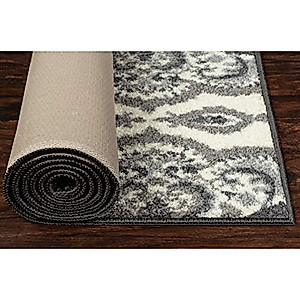 Vivian Medallion Runner Rug Non Slip Hallway Entry Carpet [Made in USA], 2 x 6, Grey