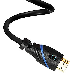 50ft (15.2M) High Speed HDMI Cable Male to Male with Ethernet Black (50 Feet/15.2 Meters) Supports 4K 30Hz, 3D, 1080p and Audio Return CNE59007