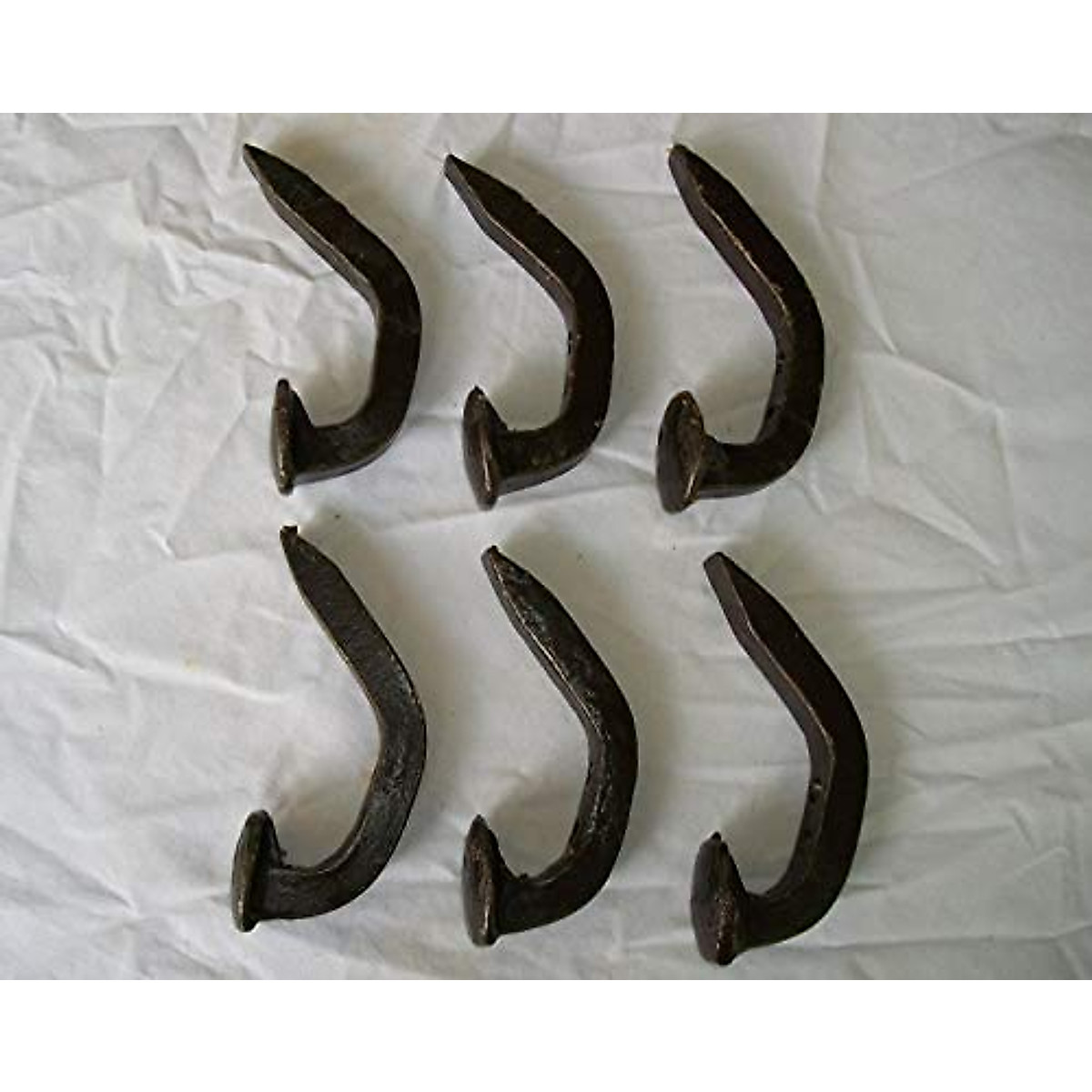 6 REPURPOSED Railroad Spike Coat Hooks for Coat Racks OR Tool+1