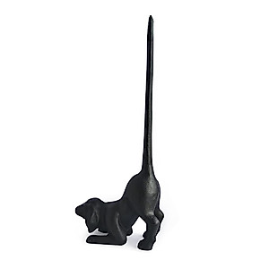 WINTENT Cast Iron Paper Towel Holder Stand (Dog-Black)