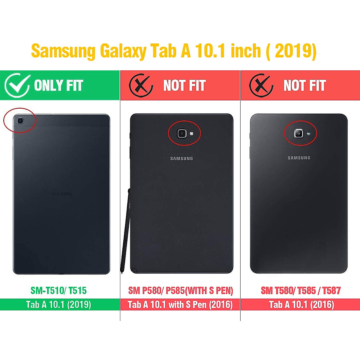 FIREVASE Tablet Case for Samsung Galaxy Tab A 10.1 Inch (2019), ONLY FIT SM-T510/SM-T515, EVA Shock Proof Light Weight Professional Kids Case, with Handle Built-in Bracket & Shoulder Strap (Blue)