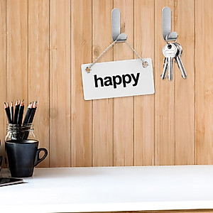 16 pcs Adhesive Hooks, Silver Command Hooks，Wall Hooks Heavy Duty 304 Stainless Steel Wall Hooks Adhesive for Hanging Jackets, Party Light Strip, Kitchenware, Keys, Bags and Hats (Silver)