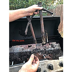 Grill Replacement Parts for Charbroil 463230515 463230514 463239915 Grills, Grill Burner, Heat Plate Shield, Crossover Tubes, Ignitor Repair Kit for Charbroil 463230512 463230513 463230511 Gas Grills