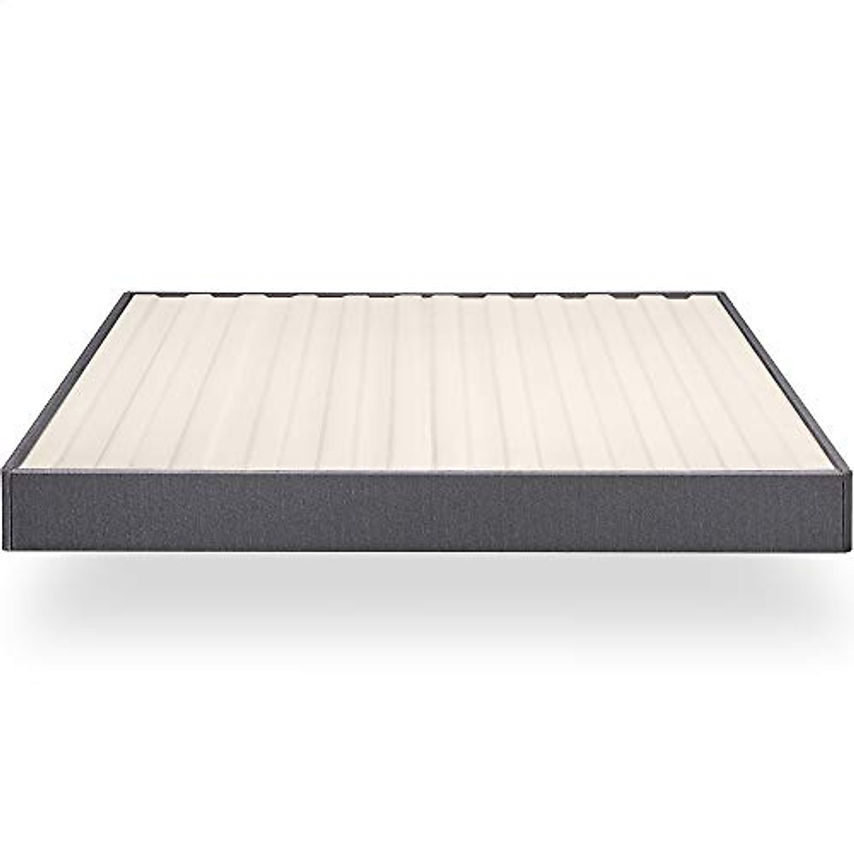 ZINUS Upholstered Metal and Wood Box Spring, 7.5 Inch Mattress Foundation, Easy Assembly, Fabric Paneled Design, Queen