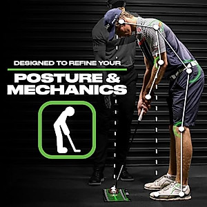 Back 2 Basic Golf Pro Path Golf Putting Mirror - Portable Putting Mirror Training Aid for Golf - Perfect Swing Alignment Mirror - Enhance Indoor/Outdoor Golf Practice