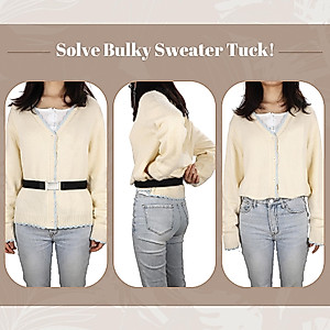 JASGOOD 4 Pack Women Stretch Belt Invisible Elastic Web Strap Belt for Pants Jeans Dresses