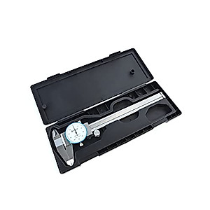 6" SAE Dial Calipers Accurate to 0.001" per 6" Hardened Stainless Steel for Inside, Outside, Step and Depth Measurements SAEDC-6