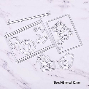 6.6x4.4inch Door Background Clear Stamp and Dies Set Die Cuts Metal Cutting Die for Scrapbooking Card Making