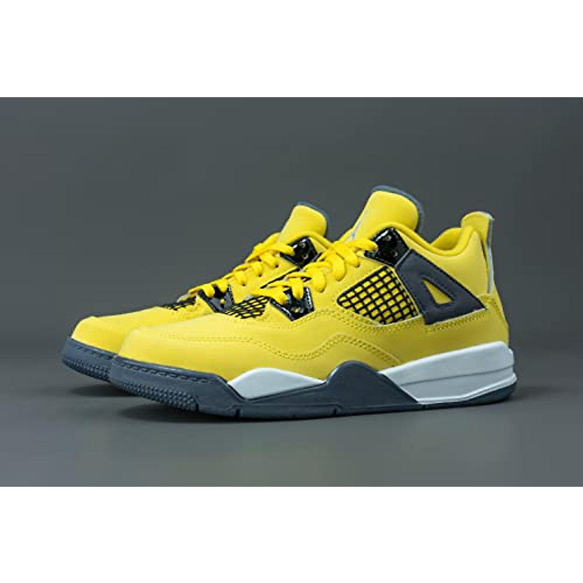 Nike Little Kid Jordan 4 Retro Lightning Tour Yellow/Dark Blue Grey (BQ7669 700) - 12.5 Multicolor 12.5 Little Kid