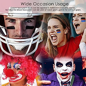 FREEORR 3 Colors Face Body Paint Stick, Blue White Red Flag Color Face Paint for Baseball/Football/Halloween Accessories Vampire/Joker/Clown Makeup Cream Face& Body Paint Easy to Blend-Blue/White/Red