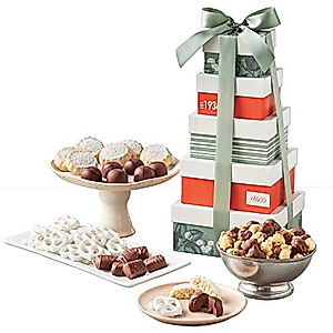 Harry & David Tower of Treats Sweet Chocolate Truffles, Popcorn Gift Tower