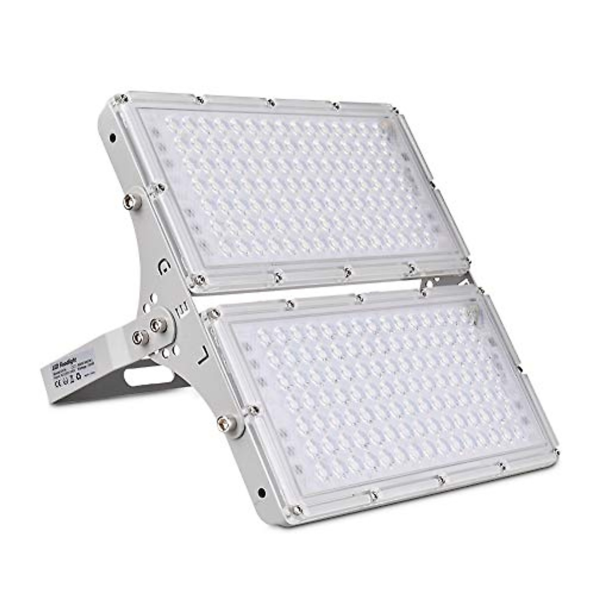 Ankishi 200W LED Flood Lights Outdoor, Waterproof IP67 20000LM Security Floodlights with 2 Adjustable Modules, 6500K Daylight White Outdoor Work Light for Garden, Yard, Stadium, Warehouse, Square