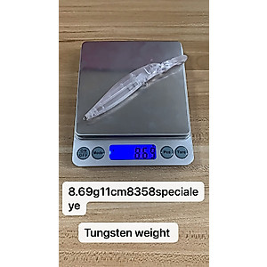 Fine Fishing Free Eye 5PCS Unpainted Lure Blanks 110mm 8.69g Tungsten Weight Crankbait Baits Simulation Blank Body Clear Hard Baits Trout Salmon Minnow Lure Popper Lures Topwater Freshwater 8358