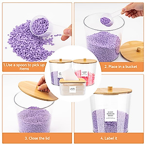 3 Pack Laundry Room Organization Storage Containers Dryer Sheet Holder with 2 Scoops & Labels Large Capacity Laundry Room Organization Jars with Lids for Laundry Detergent Laundry Pods Organizing