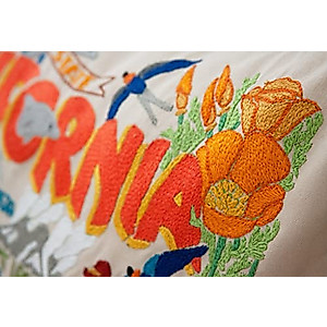 Catstudio California Embroidered Decorative Throw Pillow
