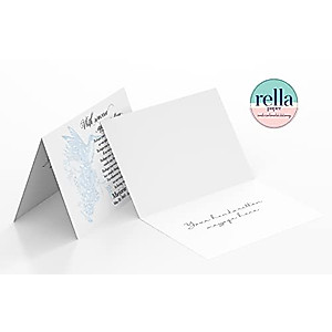 Hummingbird Personalized Sympathy Thank You Notes, Choose Your Quantity, Blue Thank You Cards Sympathy Acknowledgement with Hummingbirds, Bereavement Thank You Card with Envelopes, After Funeral Card