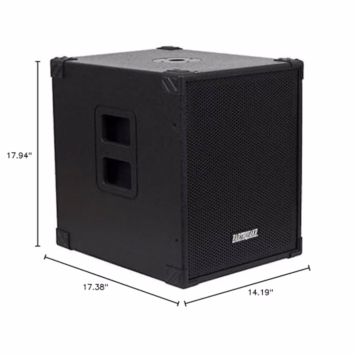 Earthquake Sound DJ-Quake (Ver 2) 12-inch 1200-Watt Subwoofer with Built-In Amplifier, USB/SD, and Bluetooth, Black