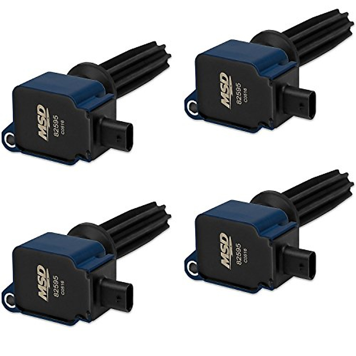 825945 MSD Ignition Coil - Ford EcoBoost - 2.0L/2.3L L4 - Blue - 4-Pack