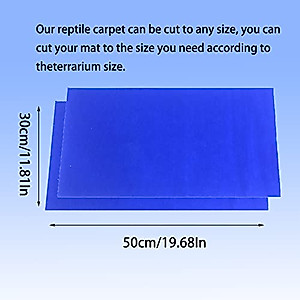 BNOSDM 19.7" x 11.8" Reptile Mat Carpet Leopard Gecko Terrarium Liner Bedding Substrate Cage for Lizard Bearded Dragon Snake Tortoise Chameleon 2PCS