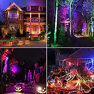 UDOOSOL Solar Spot Lights Outdoor,Compatible with Alexa,Color Changing Music Sync Solar Landscape Spotlights,Bluetooth App Control Solar Powered Wall Lights Waterproof Auto On House Tree Garden