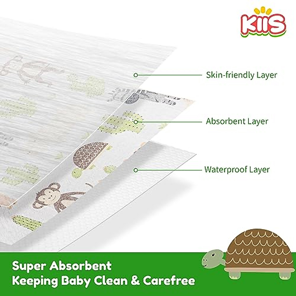 KIIS Disposable Baby Bibs for Baby Boys and Girls - Individually Packaged - Hygienic, Soft and Leakproof (20 PCS) (Animal)