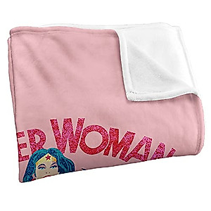 Wonder Woman WW Sparkle Silky Touch Super Soft Throw Blanket 36" x 58"