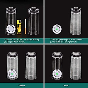 Air Purifier Personal Necklace, Portable Mini Air Cleaner for Kids, Adult, Pet Smel, USB Charging Air Travel Freshener for Home Office Bedroom ( Purple)