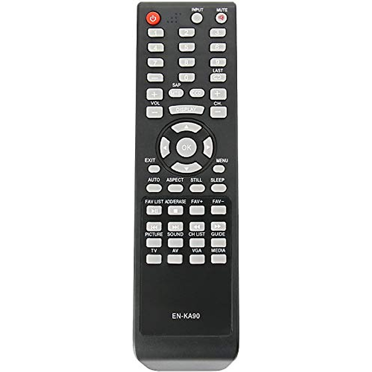 EN-KA90 Remote Control Replacement for HISENSE LED HDTV 32W22 32H3 40H3C1 32D20 32D33