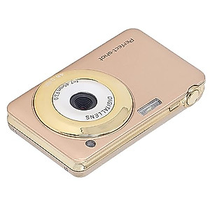 Portable Digital Camera, High Definition USB 48 MP 2.7in 8X Digital Zoom Digital Camera for Travel (Color : Gold)