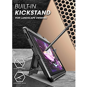 SUPCASE for Samsung Galaxy Tab S6 Lite Case 2024/2022/2020 (Unicorn Beetle Pro), [Built-in Screen Protector & S Pen Holder & Kickstand] Rugged Protective Case for Galaxy Tab S6 Lite 10.4 Inch, Black
